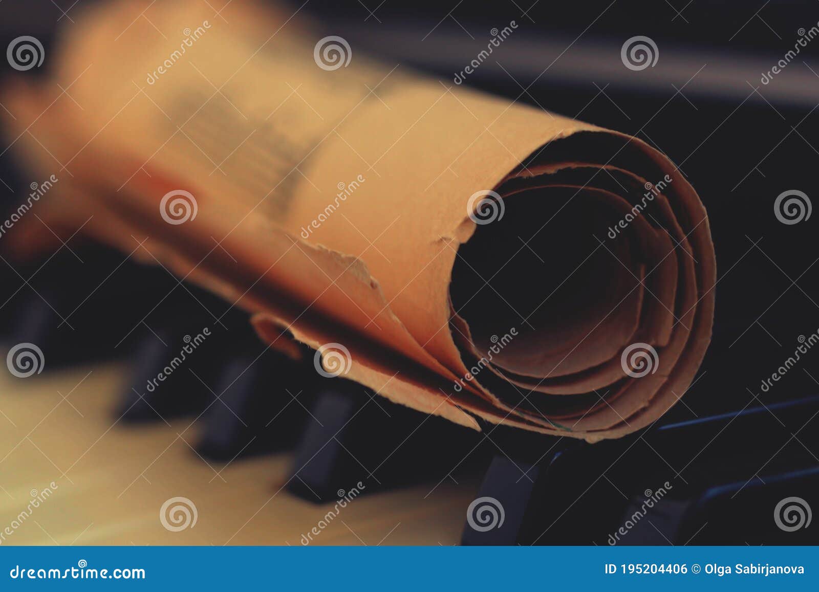 Roll of Musical Notes on the Piano Stock Photo - Image of harmony ...