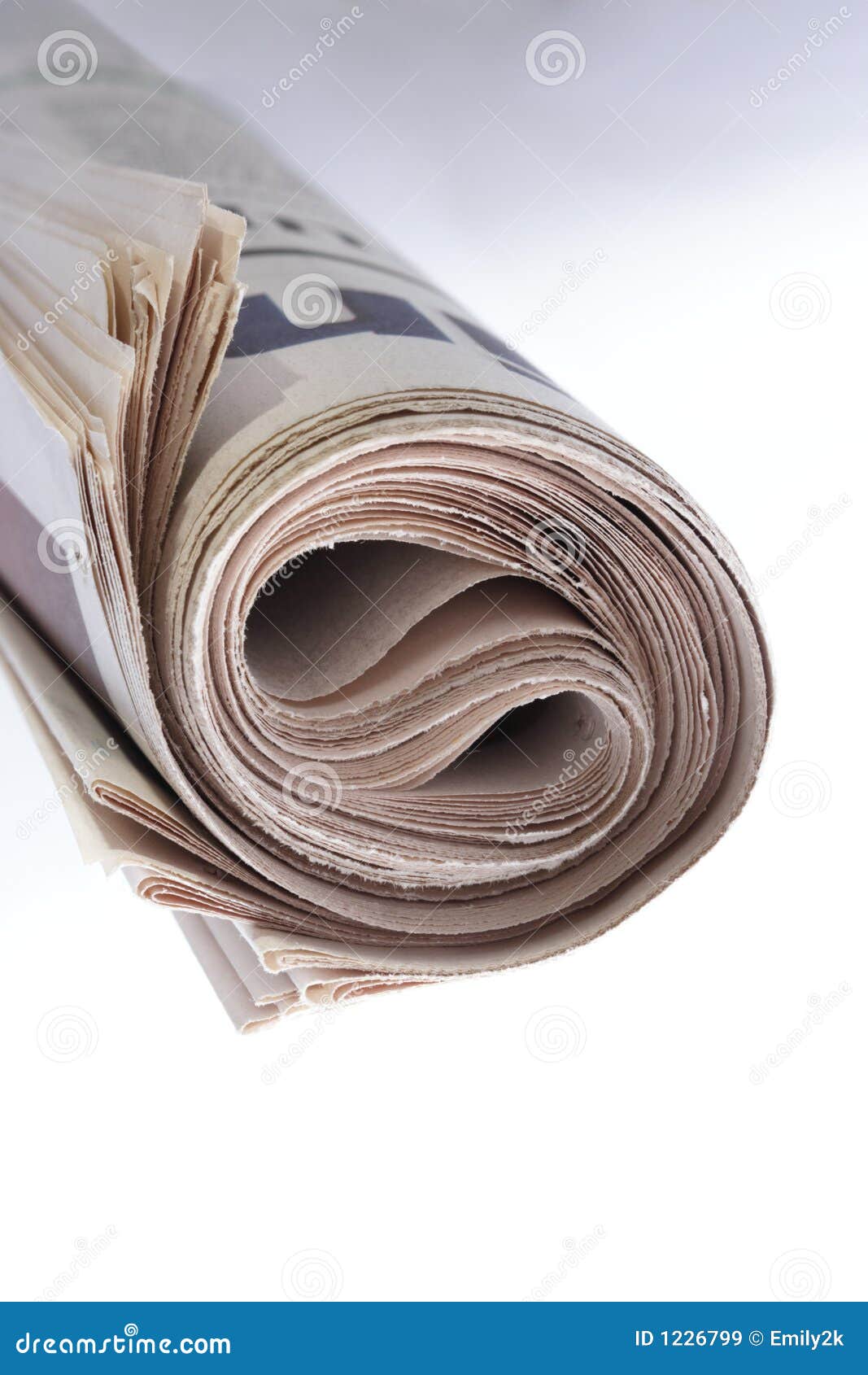 Roll of Newspaper stock image. Image of white, headline - 1226799