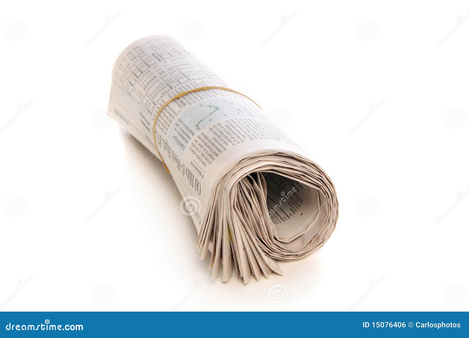 Roll of Newspaper stock photo. Image of folded, business - 15076406