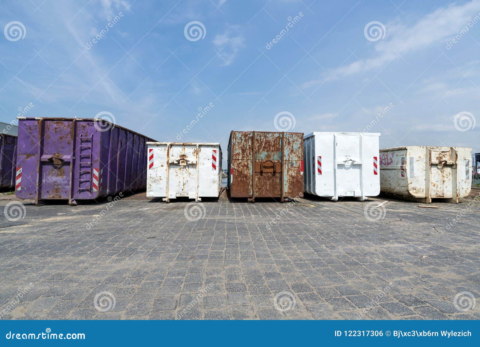 Roll-off containers stock photo. Image of opentop, trash - 122317306