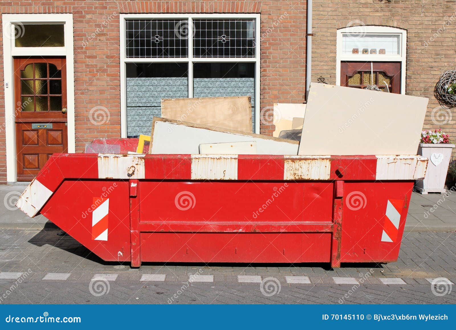 Roll-off dumpster stock photo. Image of construction - 70145110
