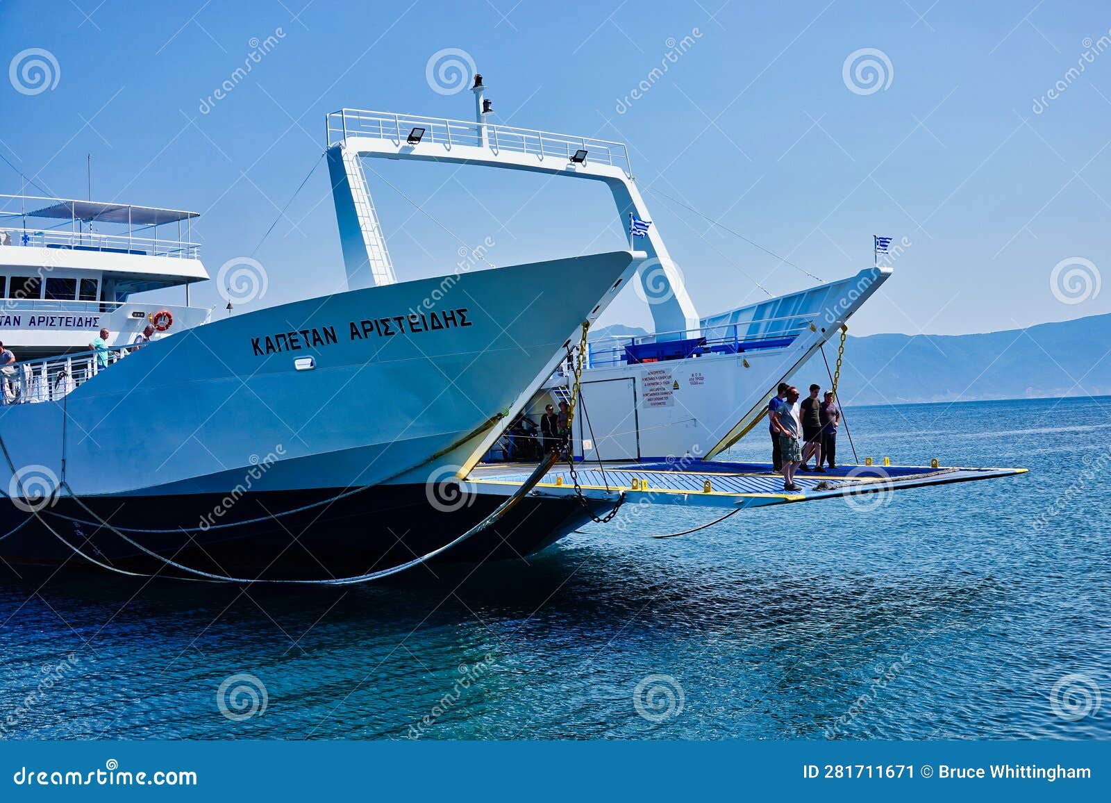 Roll on Roll Off Ferry Approaching Dock, Greece Editorial Photo - Image ...