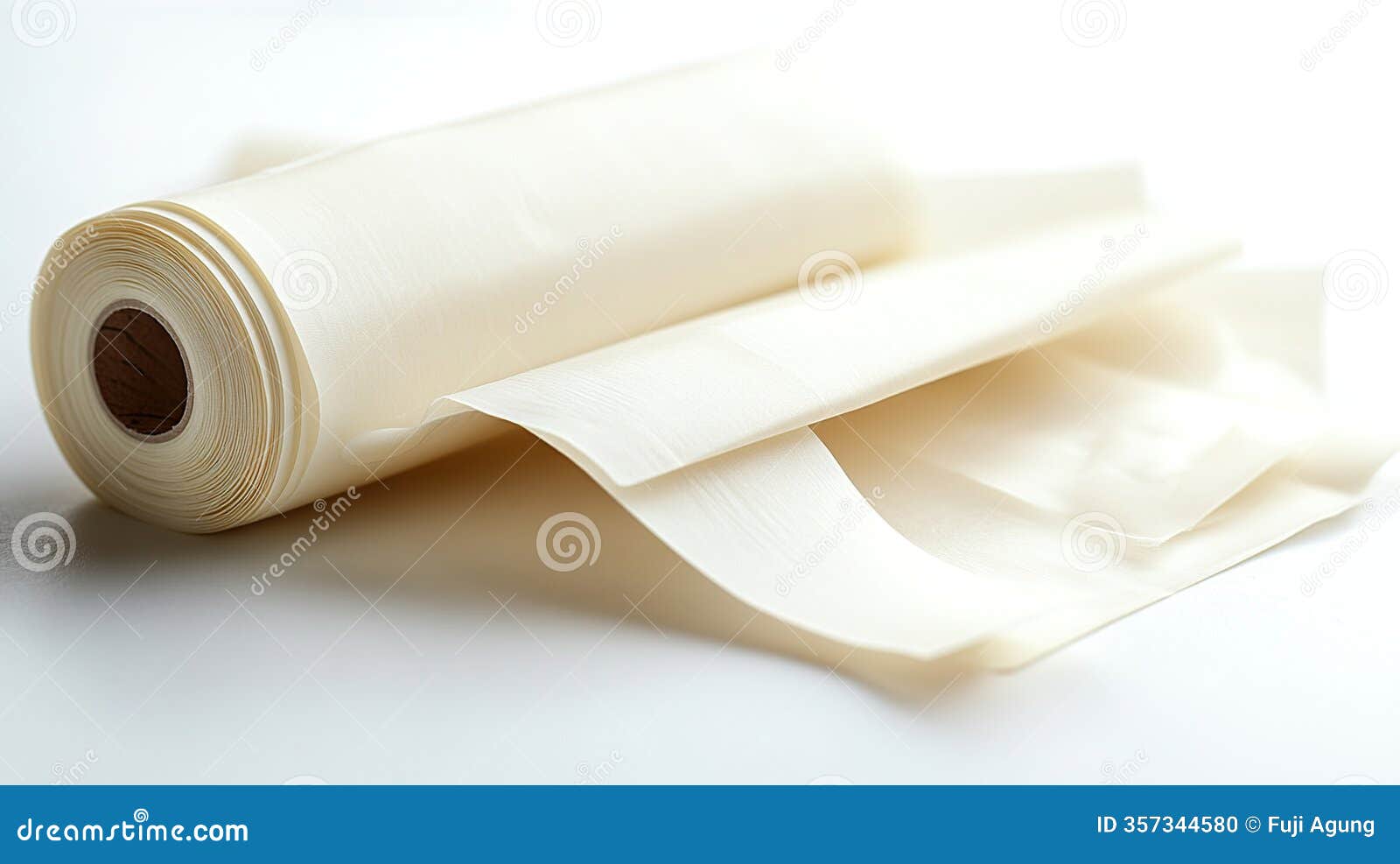 A Partially Unrolled Ancient Text With Black Ink And Worn Edges Stock ...