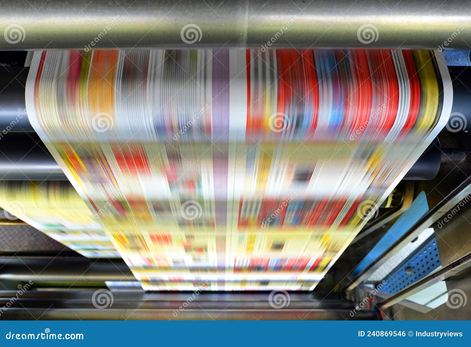 Roll Offset Print Machine in a Large Print Shop for Production of ...