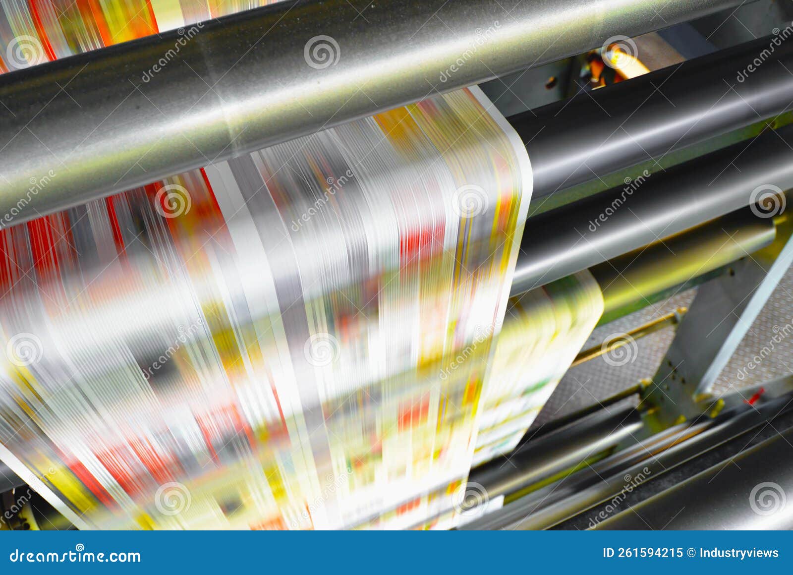 Roll Offset Print Machine in a Large Print Shop for Production of ...