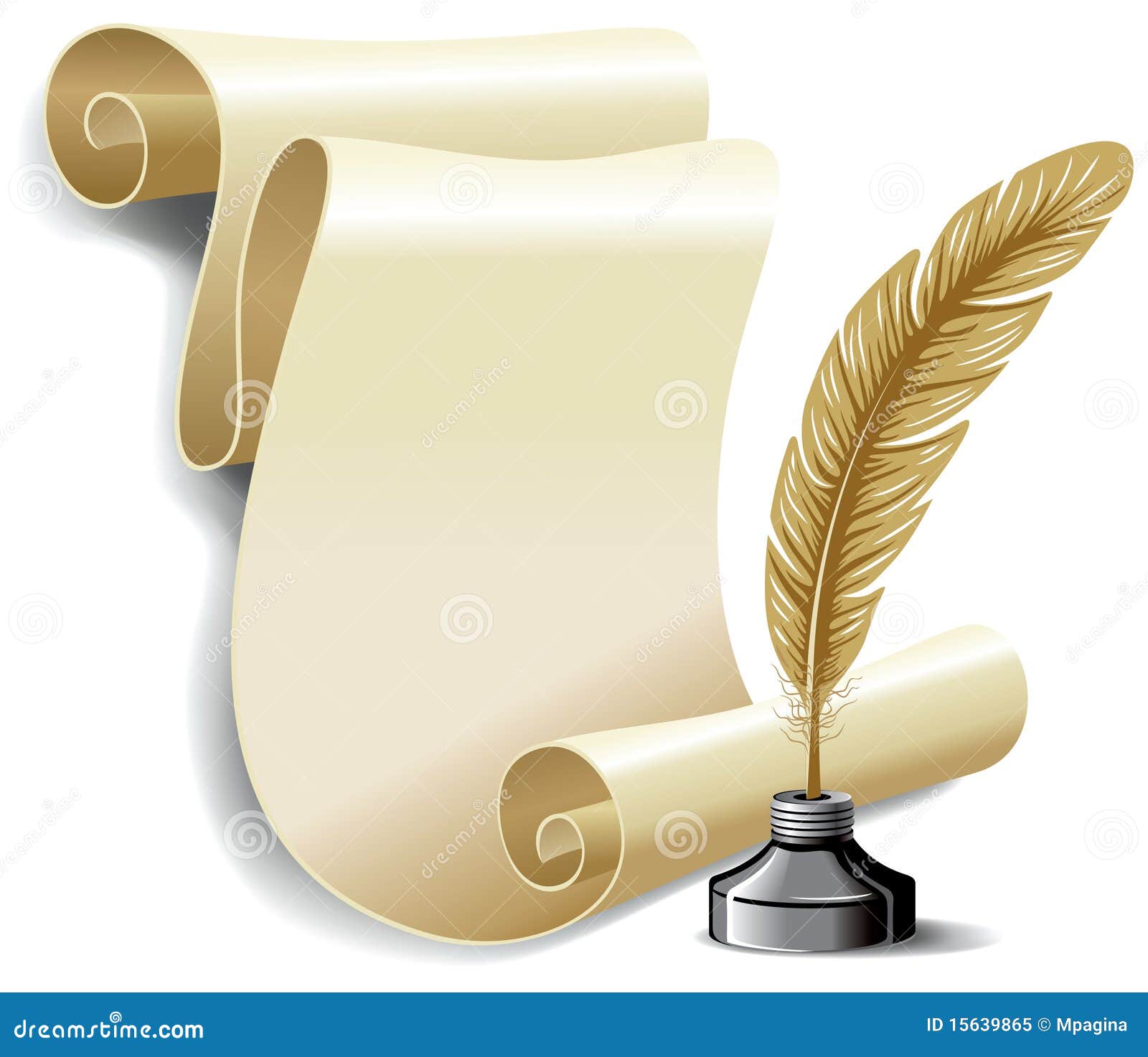 Old Paper With Feather