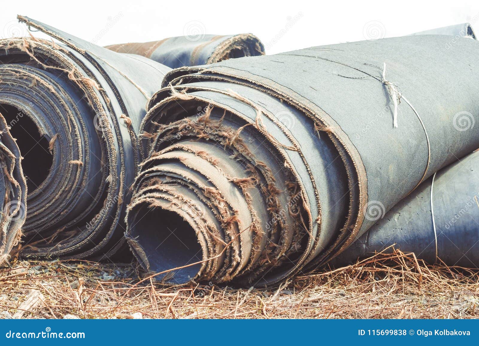A roll of old rubber stock photo. Image of heap, paper - 115699838