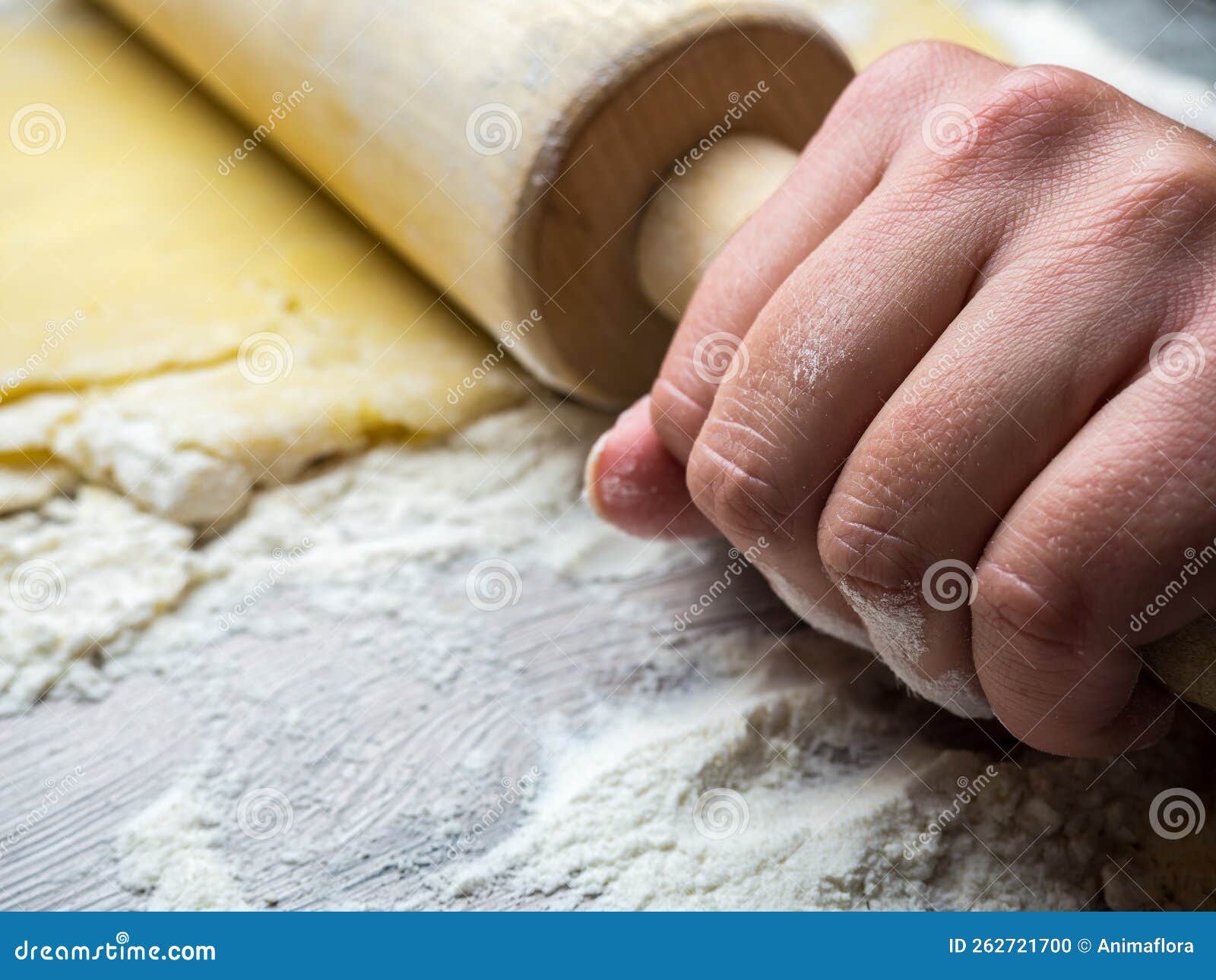 Roll Out the Dough for Christmas Stock Photo - Image of cooking, adult ...