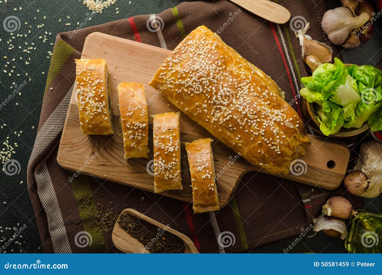 Roll Out Puff Pastry Stuffed Stock Image - Image of cake, dough: 50581459