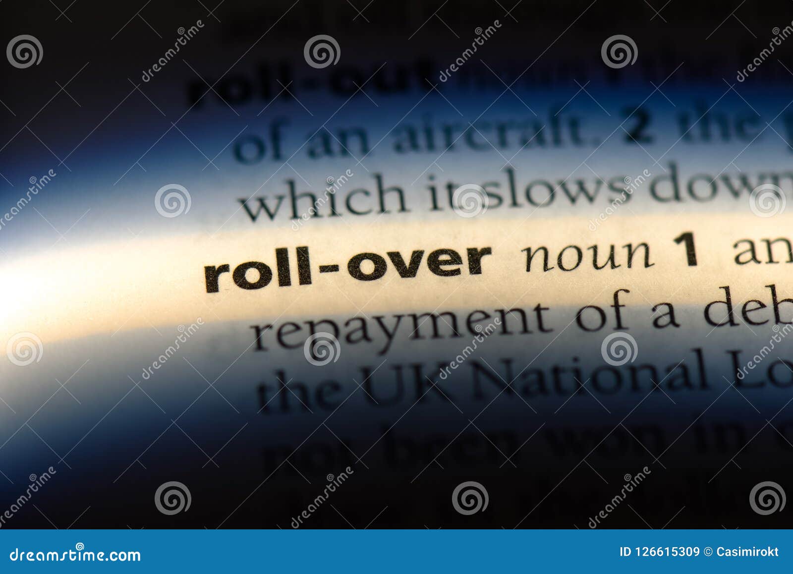 Roll over stock image. Image of book, word, macro, closeup - 126615309