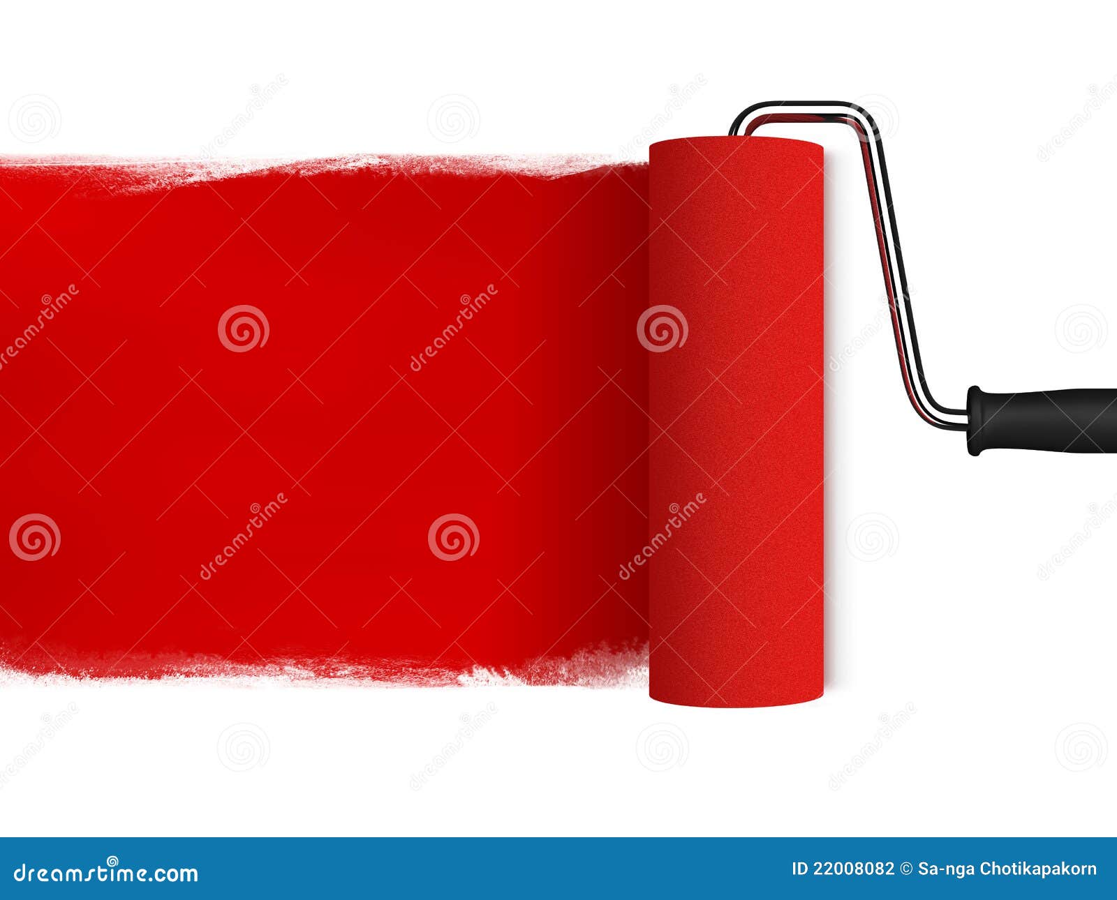 Roll painting red stock illustration. Illustration of paintbrush - 22008082