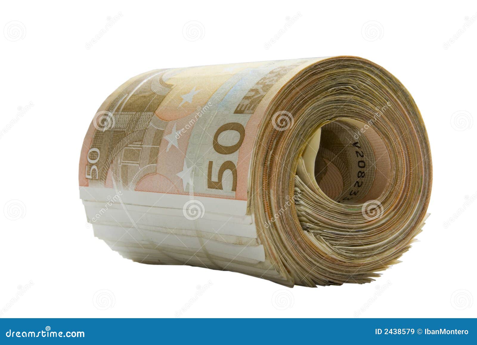 Roll of Paper Euros stock image. Image of finance, money - 2438579
