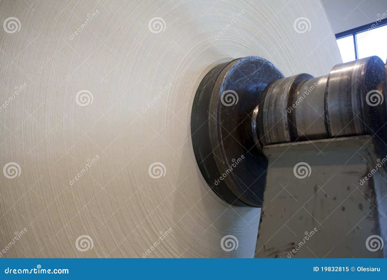 Roll of Paper on Paper Mill Stock Image - Image of cellulose, cylinder ...