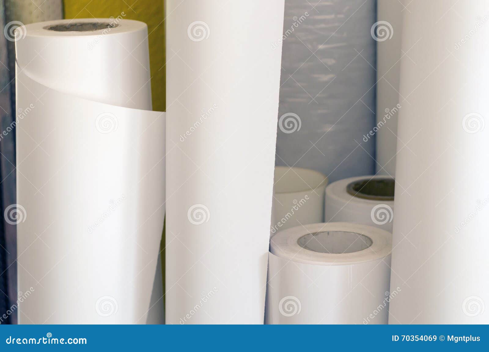 Roll paper stock image. Image of builder, floor, facility - 70354069