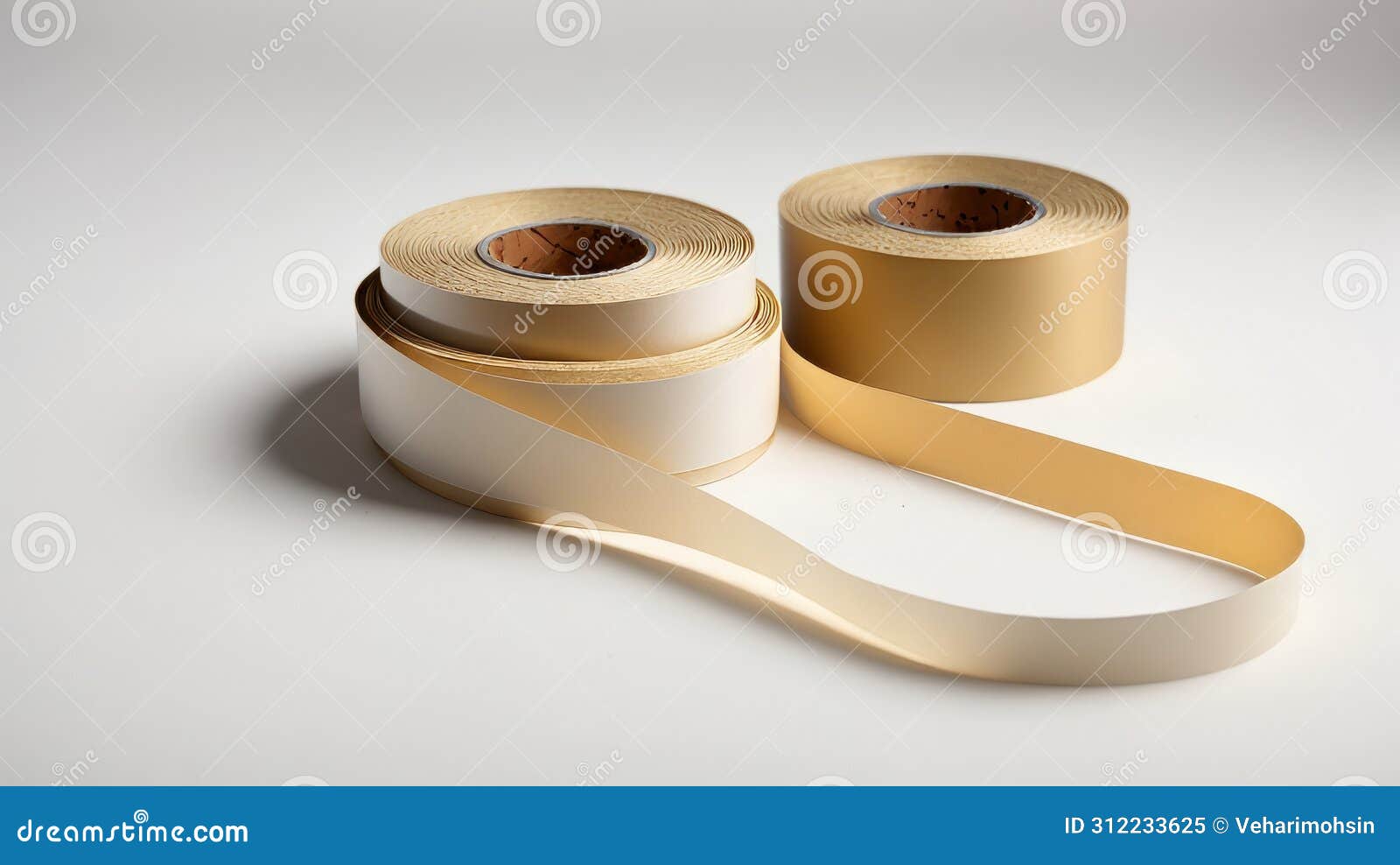 Roll of Paper Tape on a White Background. Isolated Stock Illustration ...