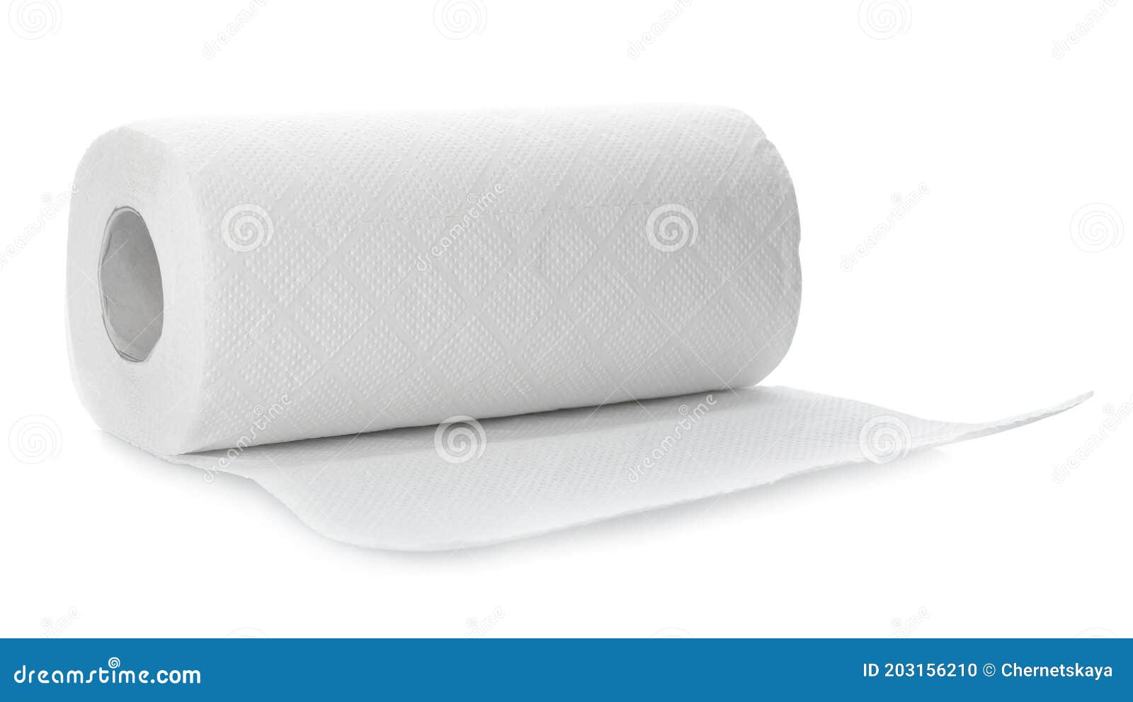 Roll of Paper Tissues Isolated on White Stock Photo - Image of ...