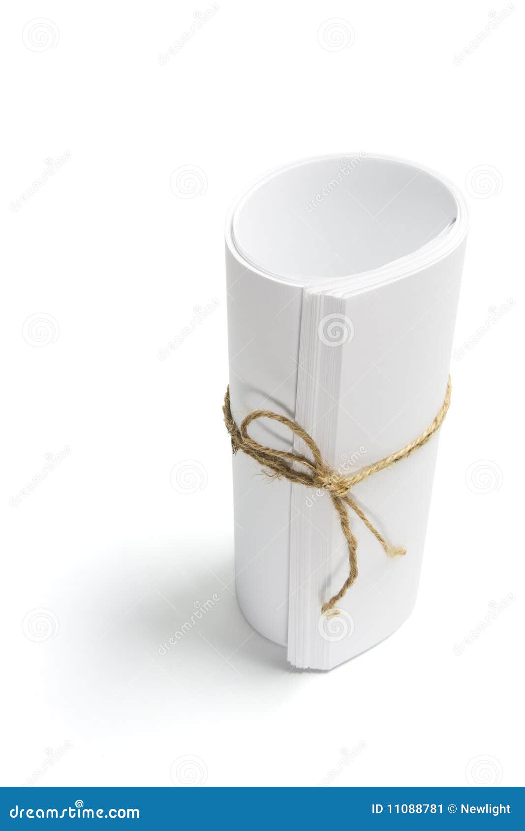 Roll of Papers stock image. Image of rolled, bundle, string - 11088781