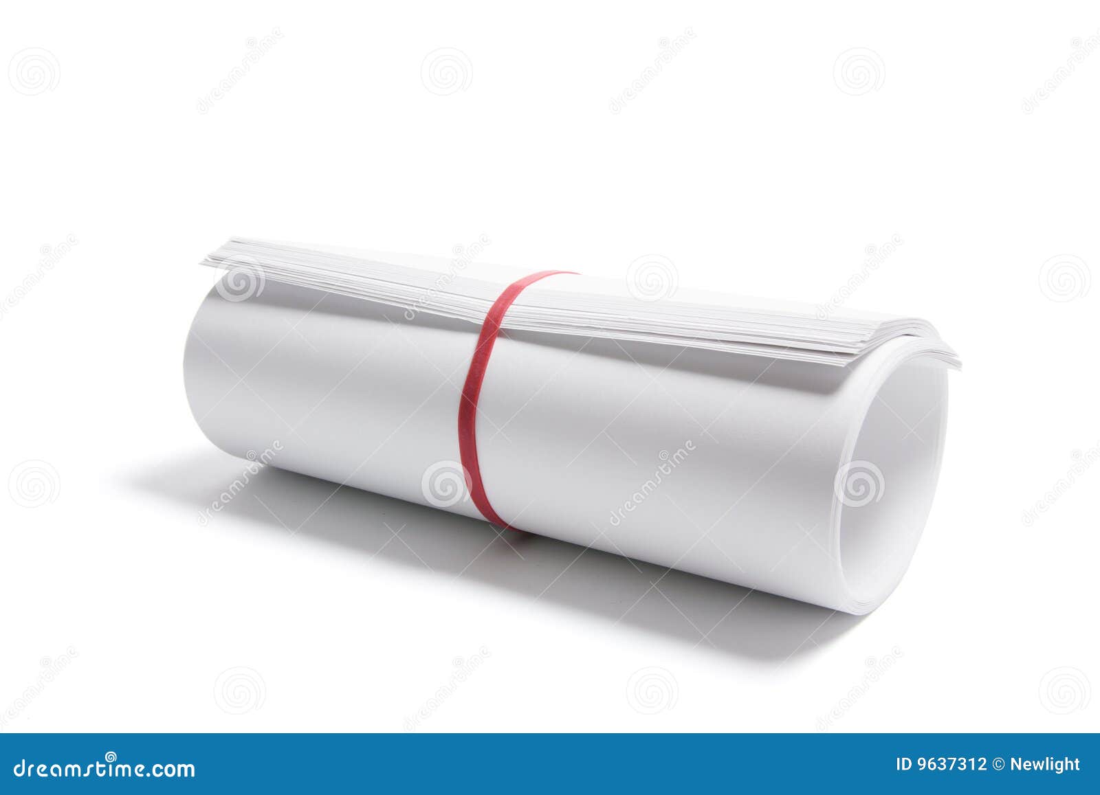 Roll of Papers stock photo. Image of papers, stationery - 9637312