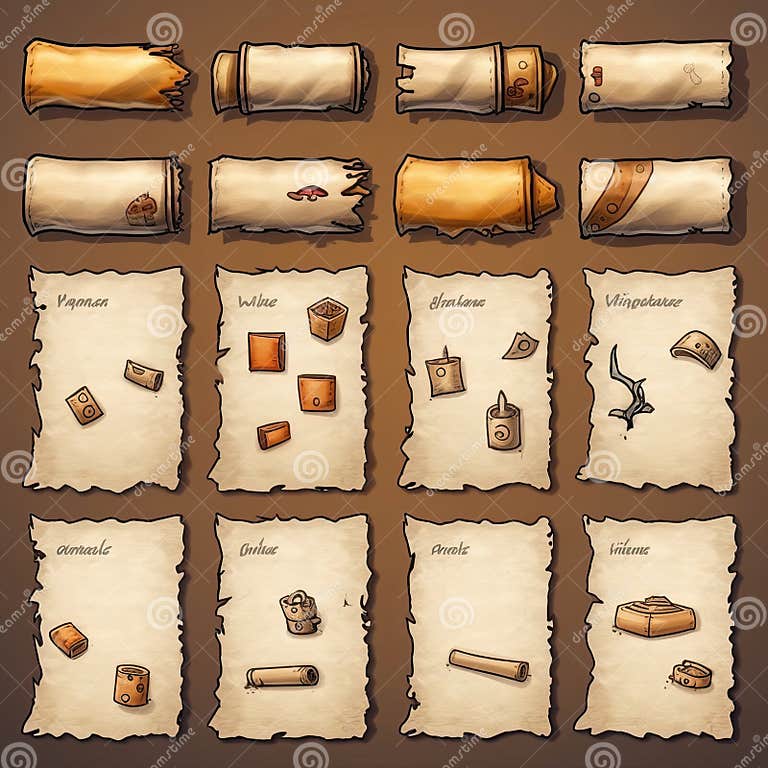Roll Papyrus Scroll Game Ai Generated Stock Photo - Image of vintage ...
