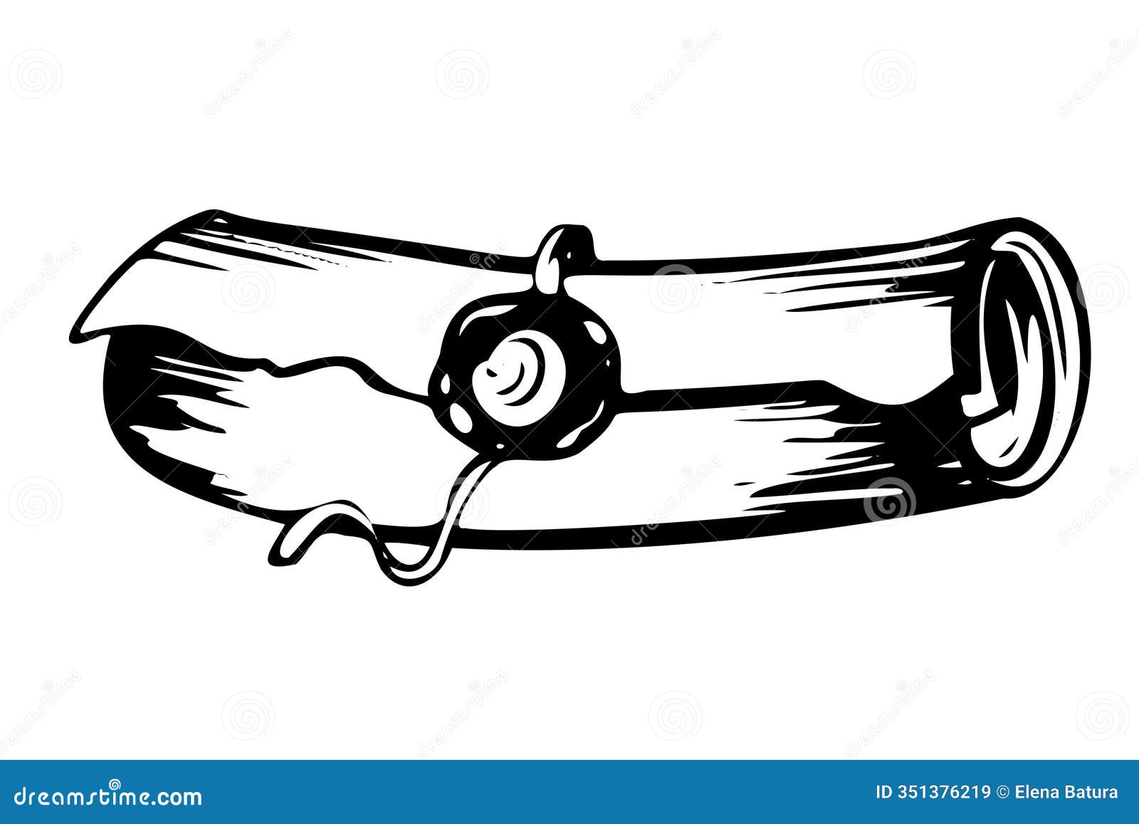 Roll and Parchment Scroll Illustration Stock Illustration ...