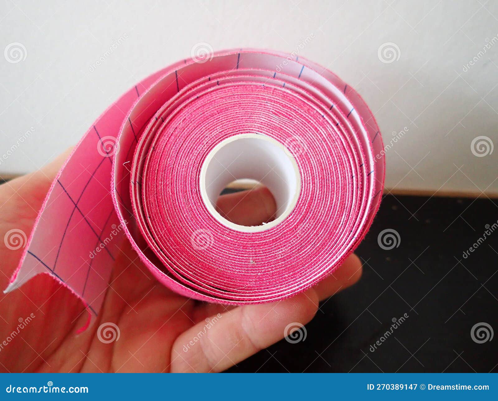 Roll of a Pink Physiotherapy Tape Stock Image - Image of pain, patient ...