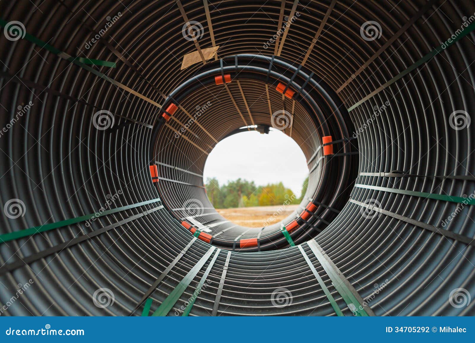 In roll of pipes stock photo. Image of plastic, equipment - 34705292