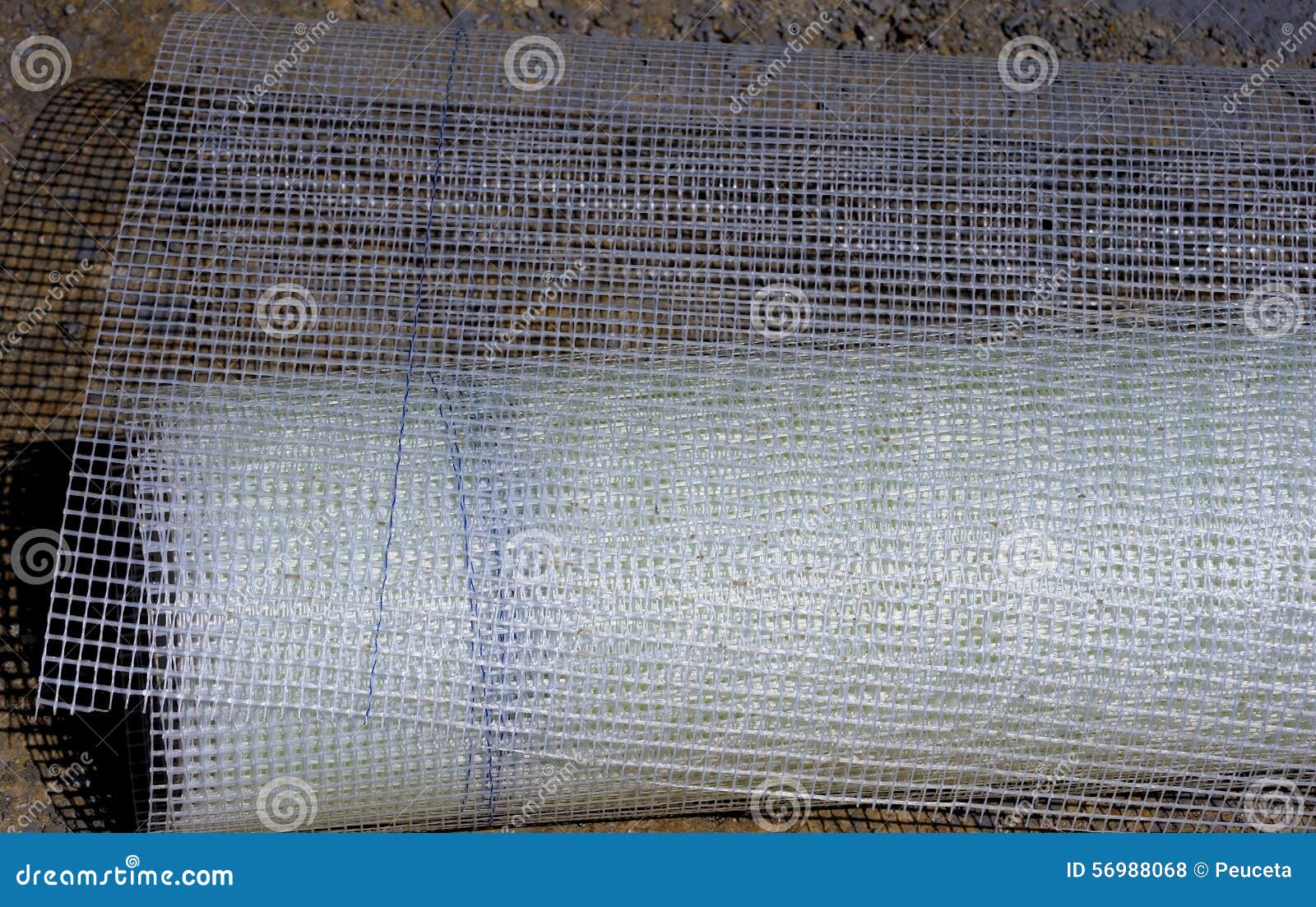 Roll Plastic Grid for Plaster Stock Photo - Image of pattern, building ...