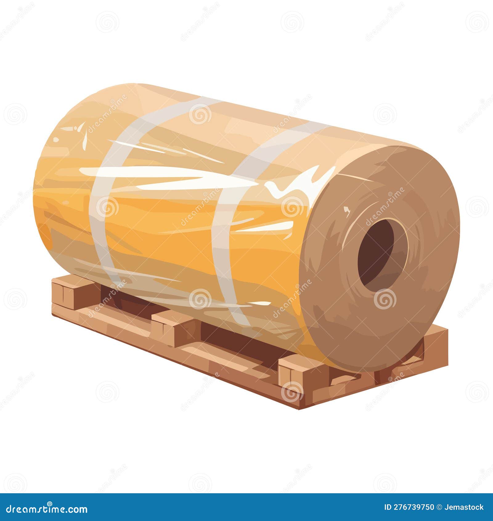 Roll Plastic Packing in Stowage Stock Vector - Illustration of stowage ...