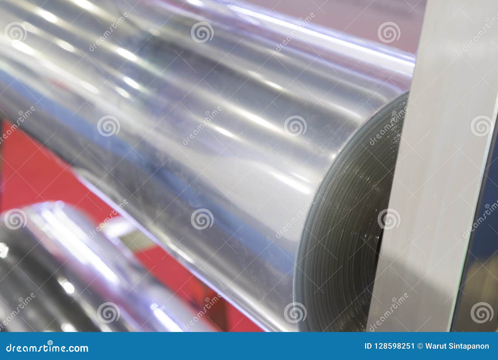 A roll of plastic sheet stock image. Image of business - 128598251