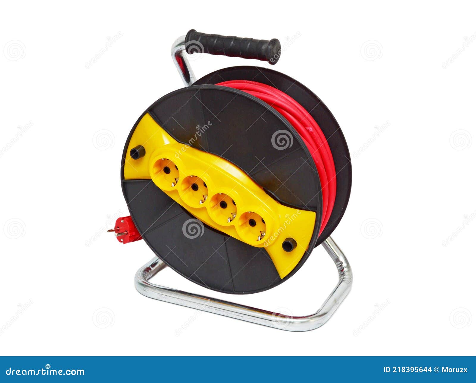 Roll Power Cable with Plug Socket Stock Photo - Image of cable, power ...