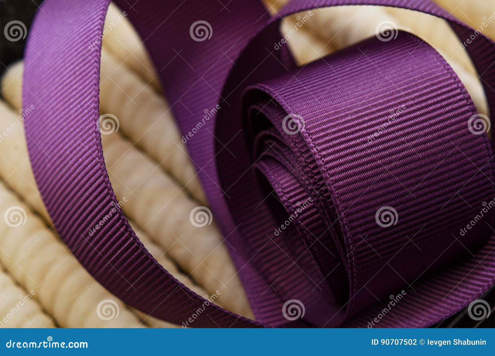 Roll of Purple Satin Ribbon on Sweets Stock Photo - Image of fabric ...