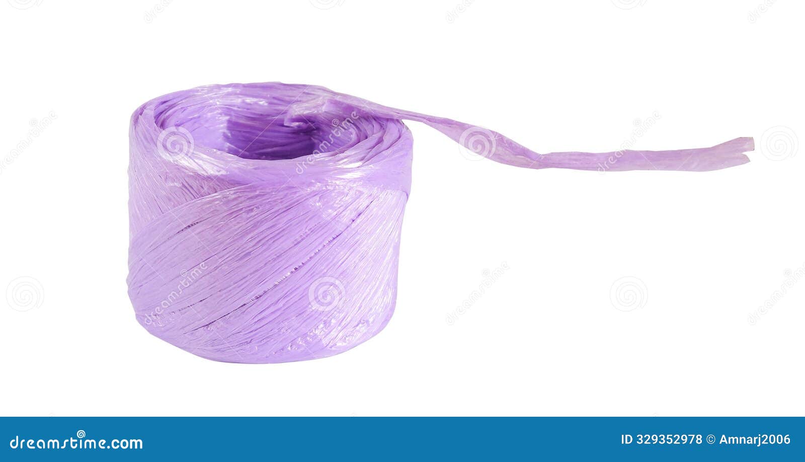 Roll of Raffia or Plastic Rope Isolated on a White Stock Photo - Image ...