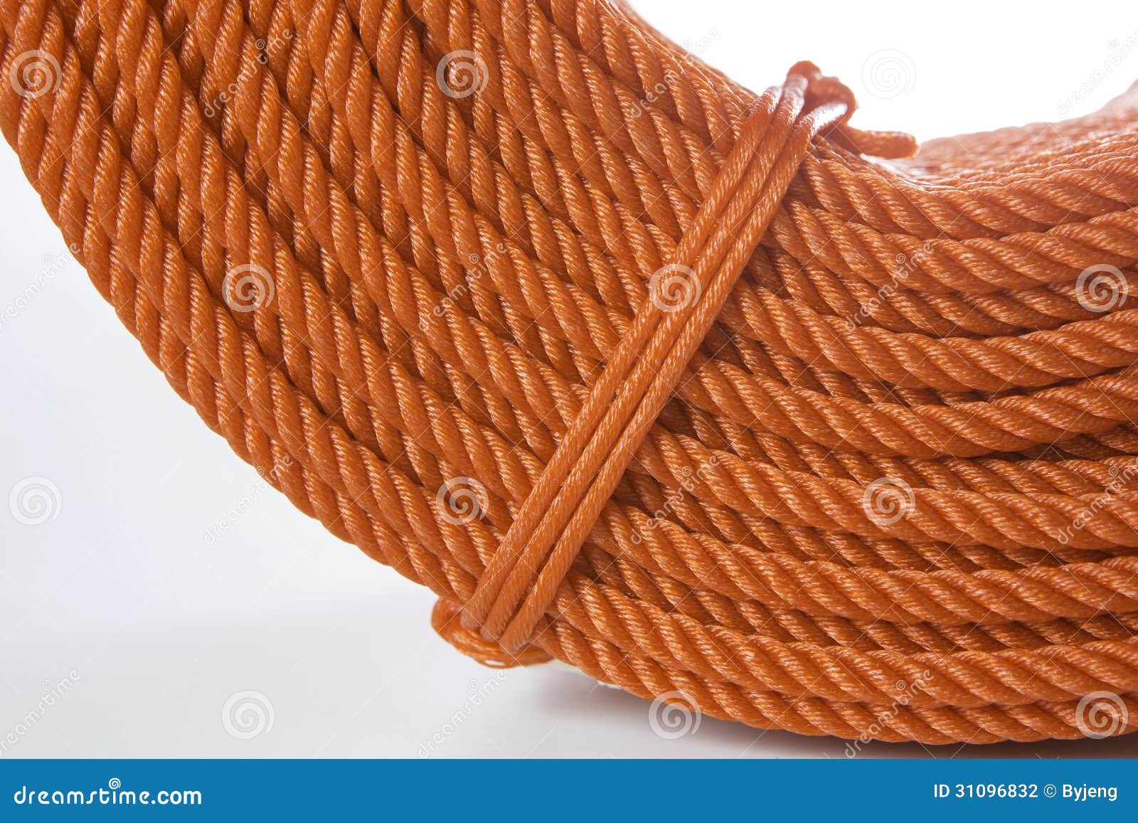 Roll of red polyester rope stock photo. Image of climb - 31096832