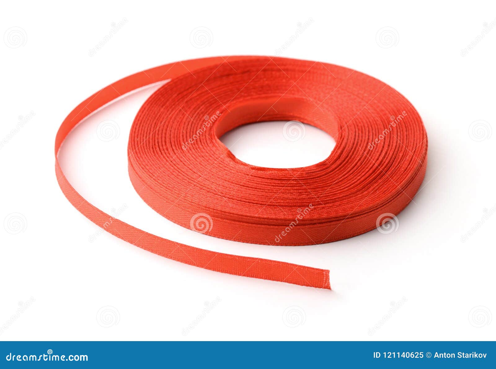 Roll of red ribbon stock image. Image of element, gift - 121140625