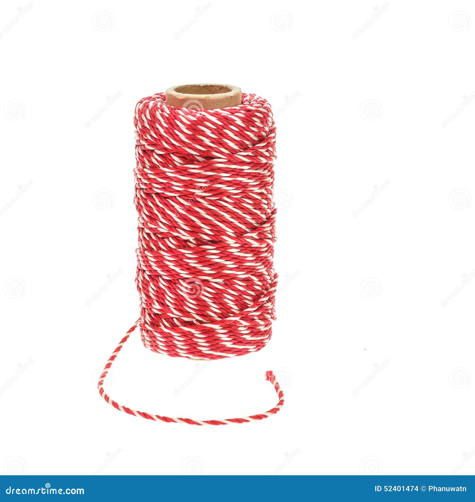 Roll of red rope stock photo. Image of roll, spool, isolated - 52401474