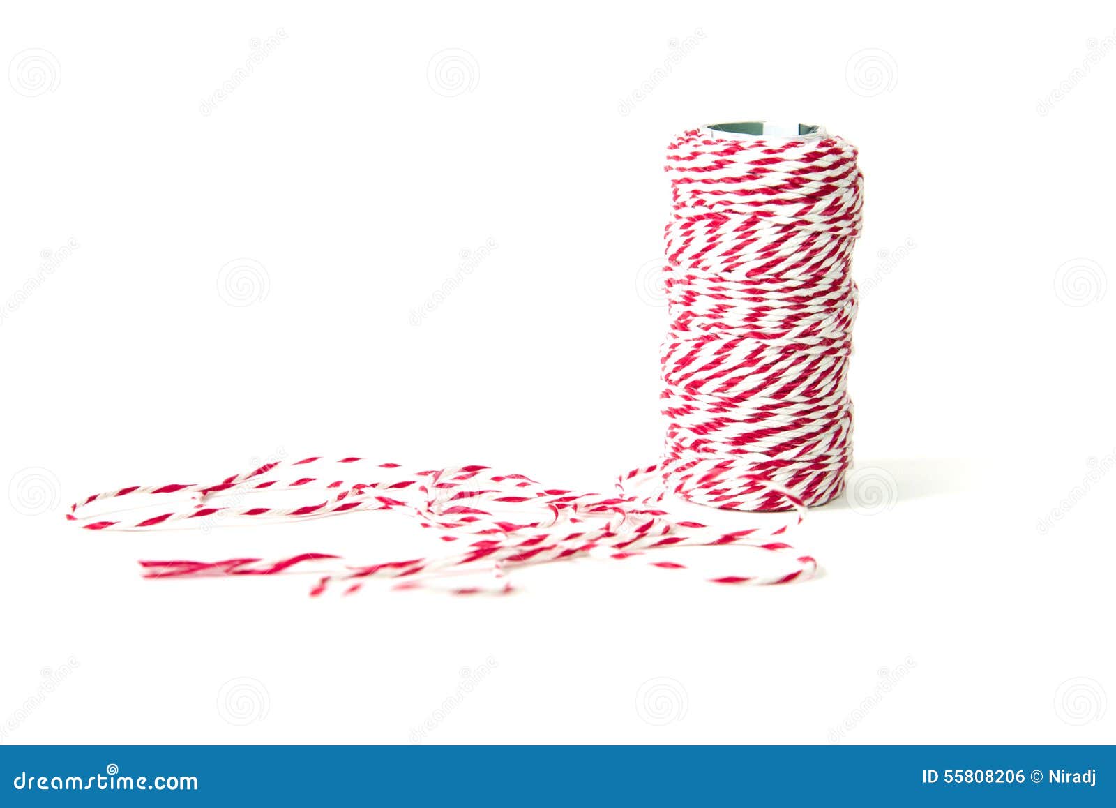 Roll of Red and White Thread Stock Photo - Image of thread, string ...