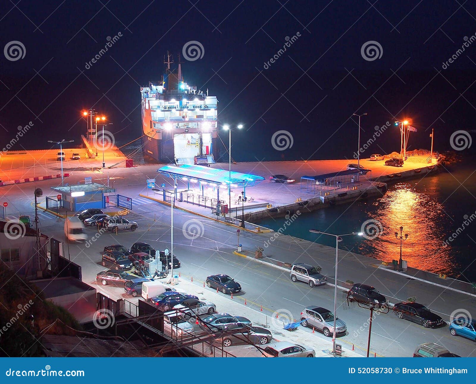 Roll on Roll Off Ferry stock photo. Image of greece, roll - 52058730