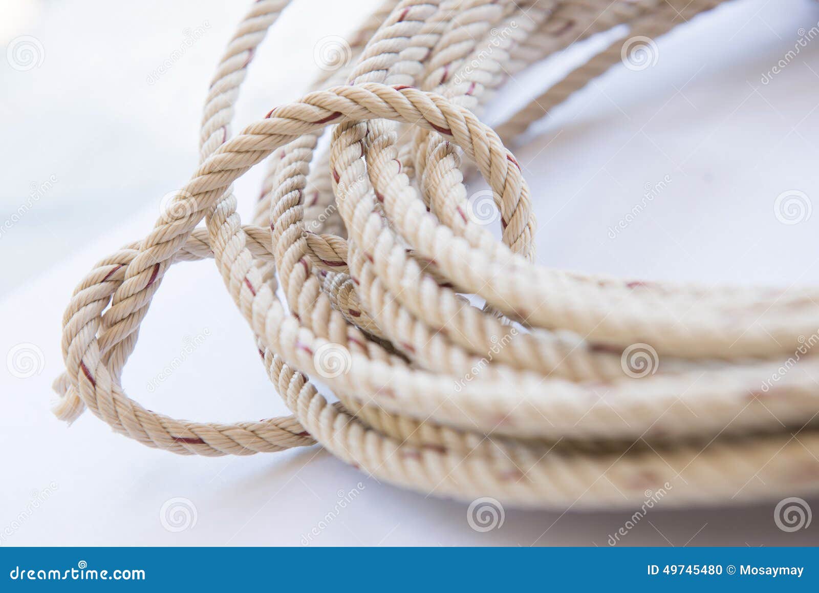 Roll of Rope for for a Bundle Stock Photo - Image of white, fasten ...