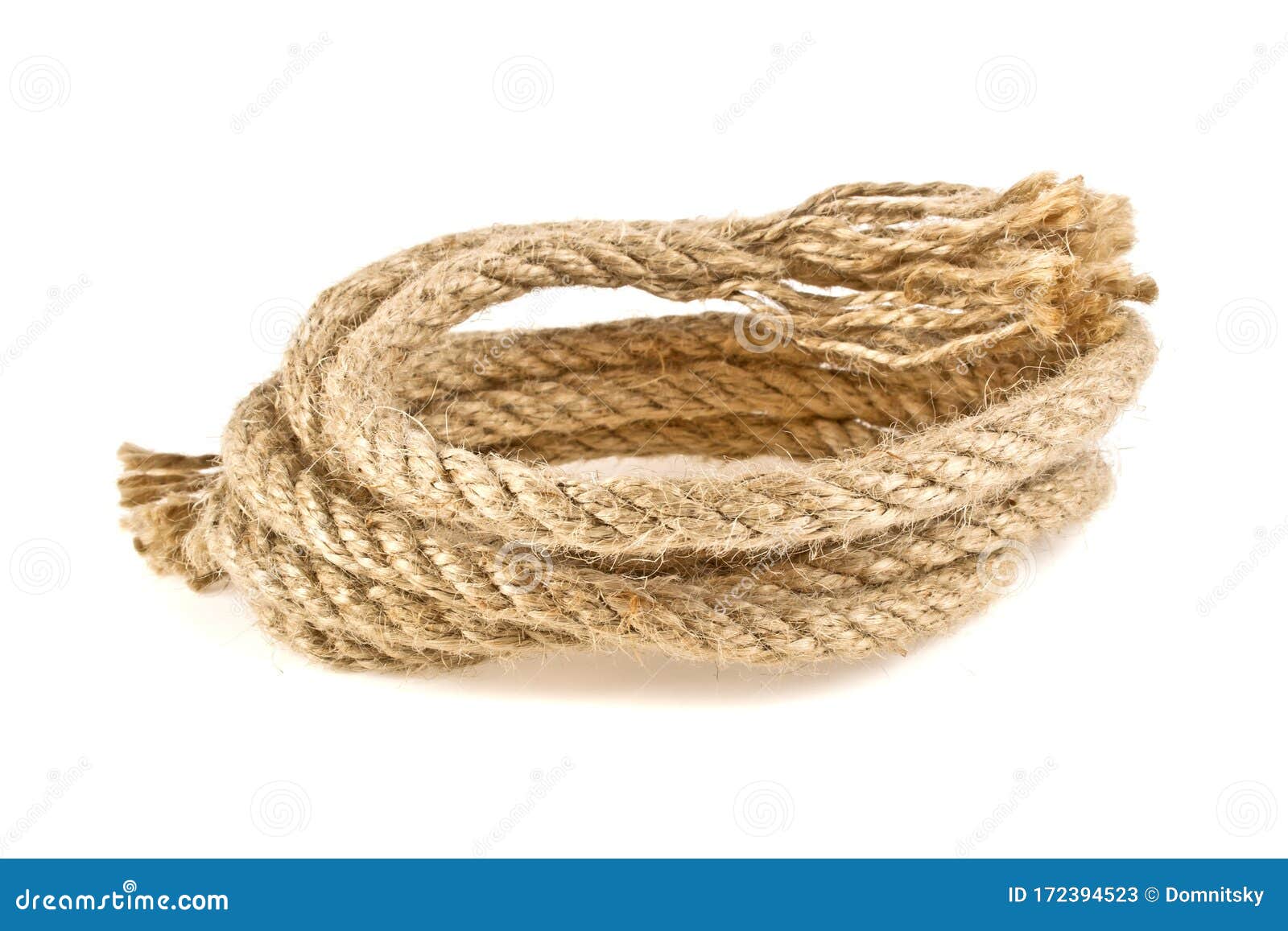 Roll of Rope Isolated on White Background Stock Image - Image of roll ...