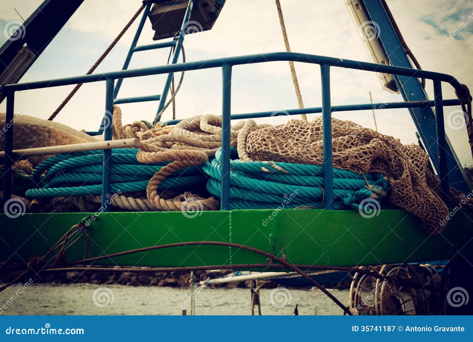 Roll rope used for fishing stock image. Image of marine - 35741187