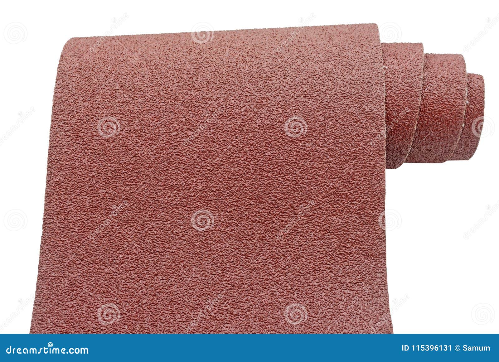 Roll of Sandpaper Isolated on White Stock Image - Image of brown, white ...