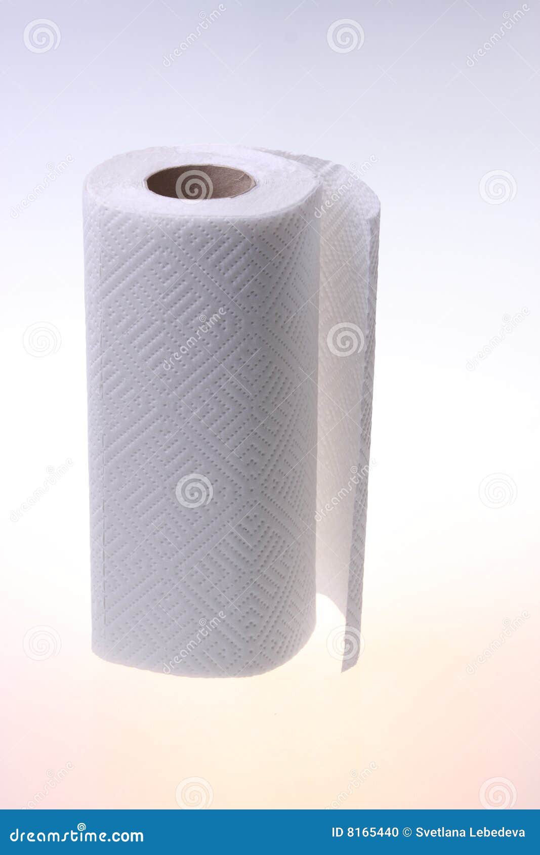 Roll of soft white paper. stock photo. Image of kitchen - 8165440