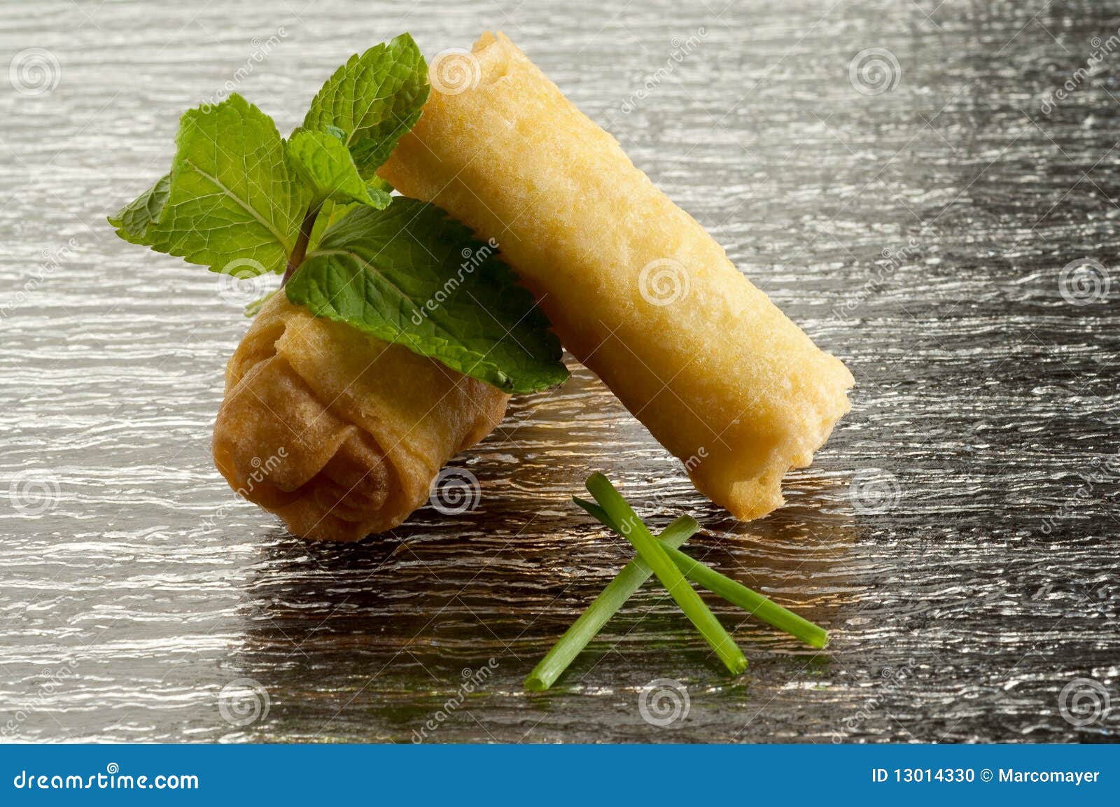 Roll spring and lies leaf stock photo. Image of appetizer - 13014330