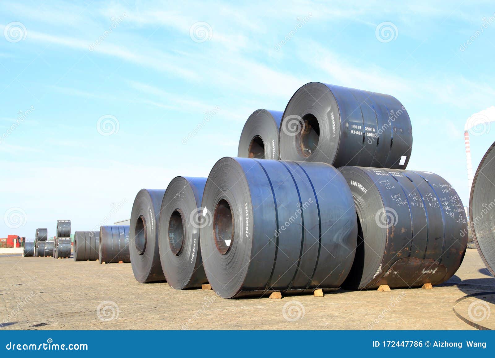 Roll steel stock photo. Image of packed, strip, aluminum - 172447786