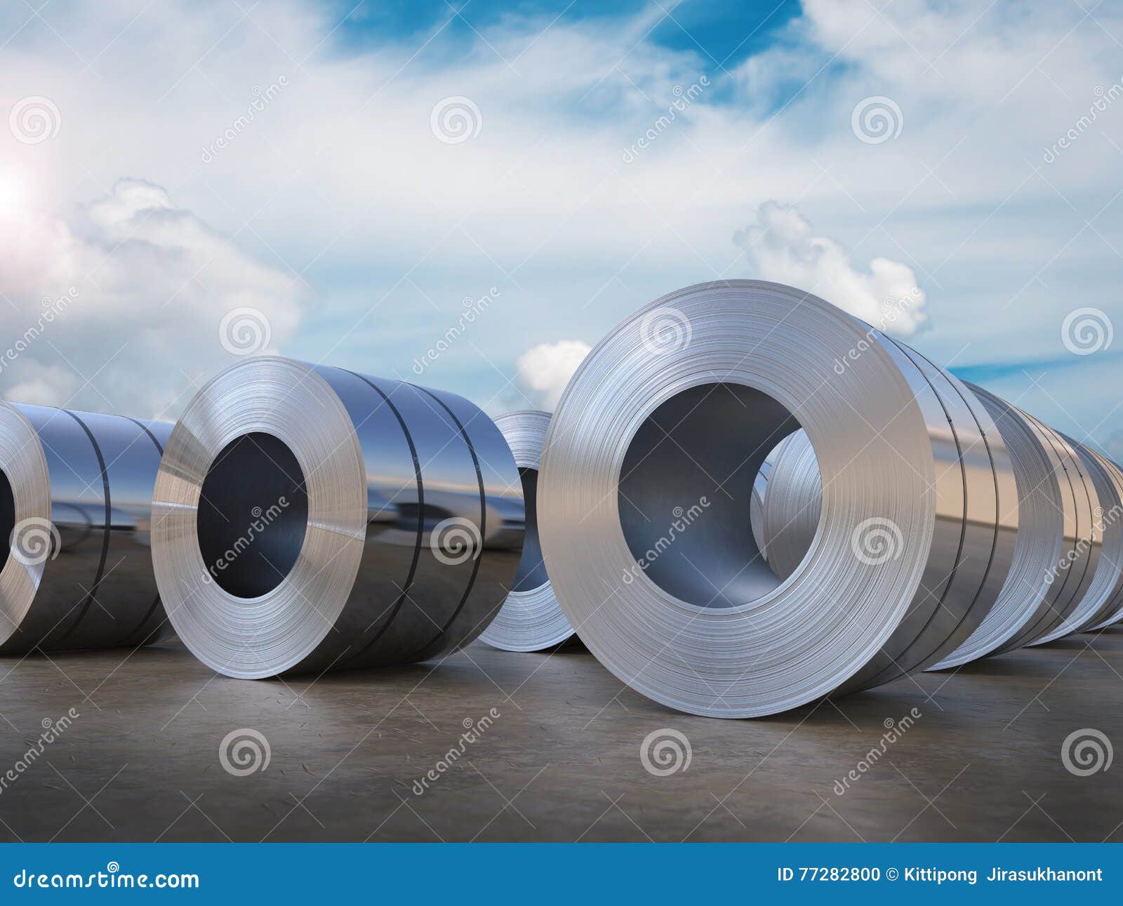 Roll of steel sheet stock illustration. Illustration of ironworks ...