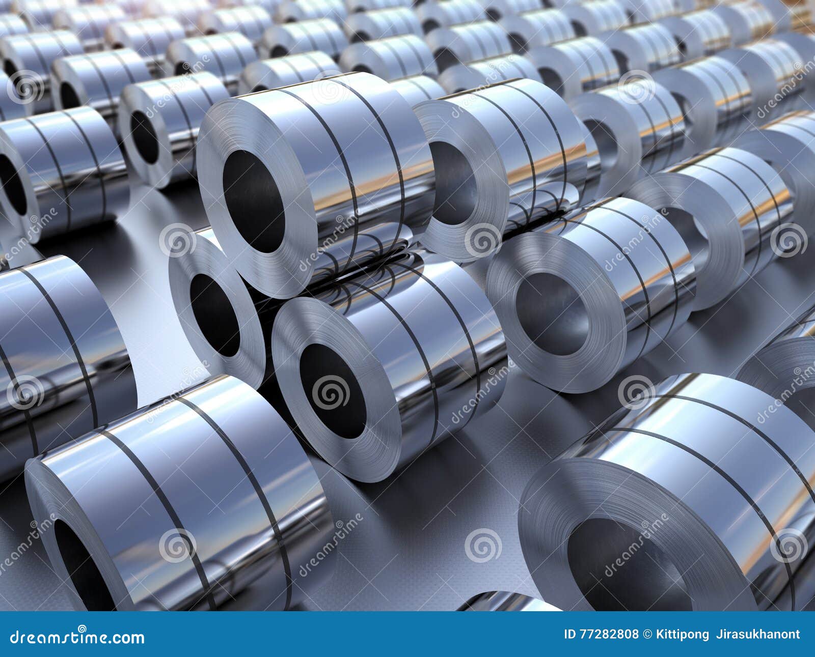 Roll of steel sheet stock illustration. Illustration of grizzled - 77282808