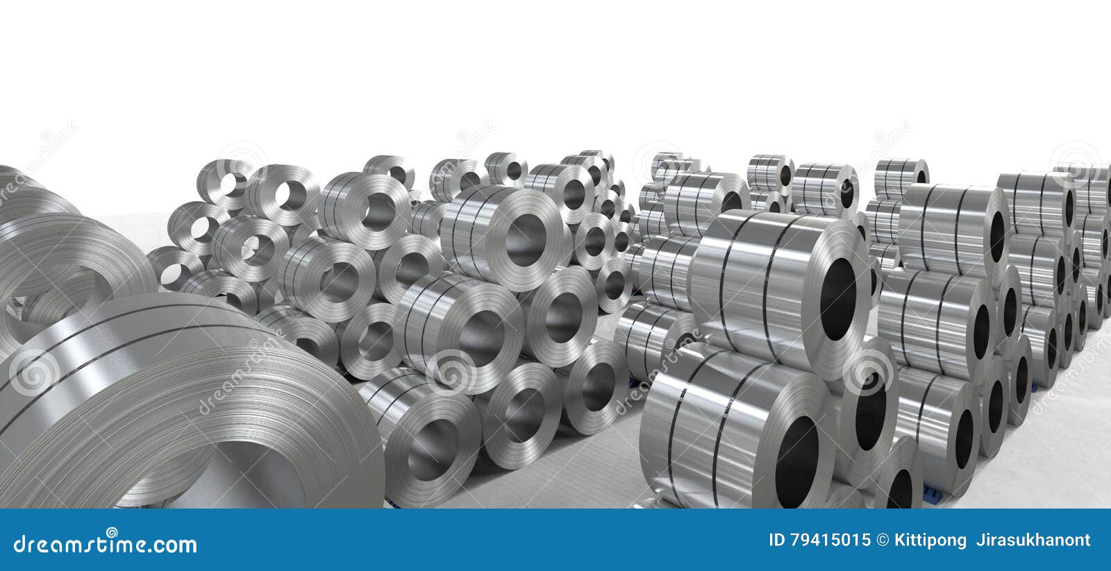 Roll of Steel Sheet in Factory Stock Illustration - Illustration of ...