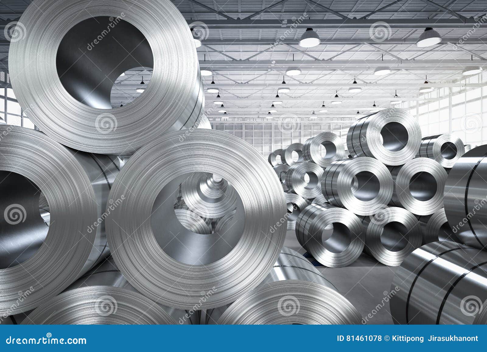 Roll of Steel Sheet in Factory Stock Photo - Image of gray, fabrication ...