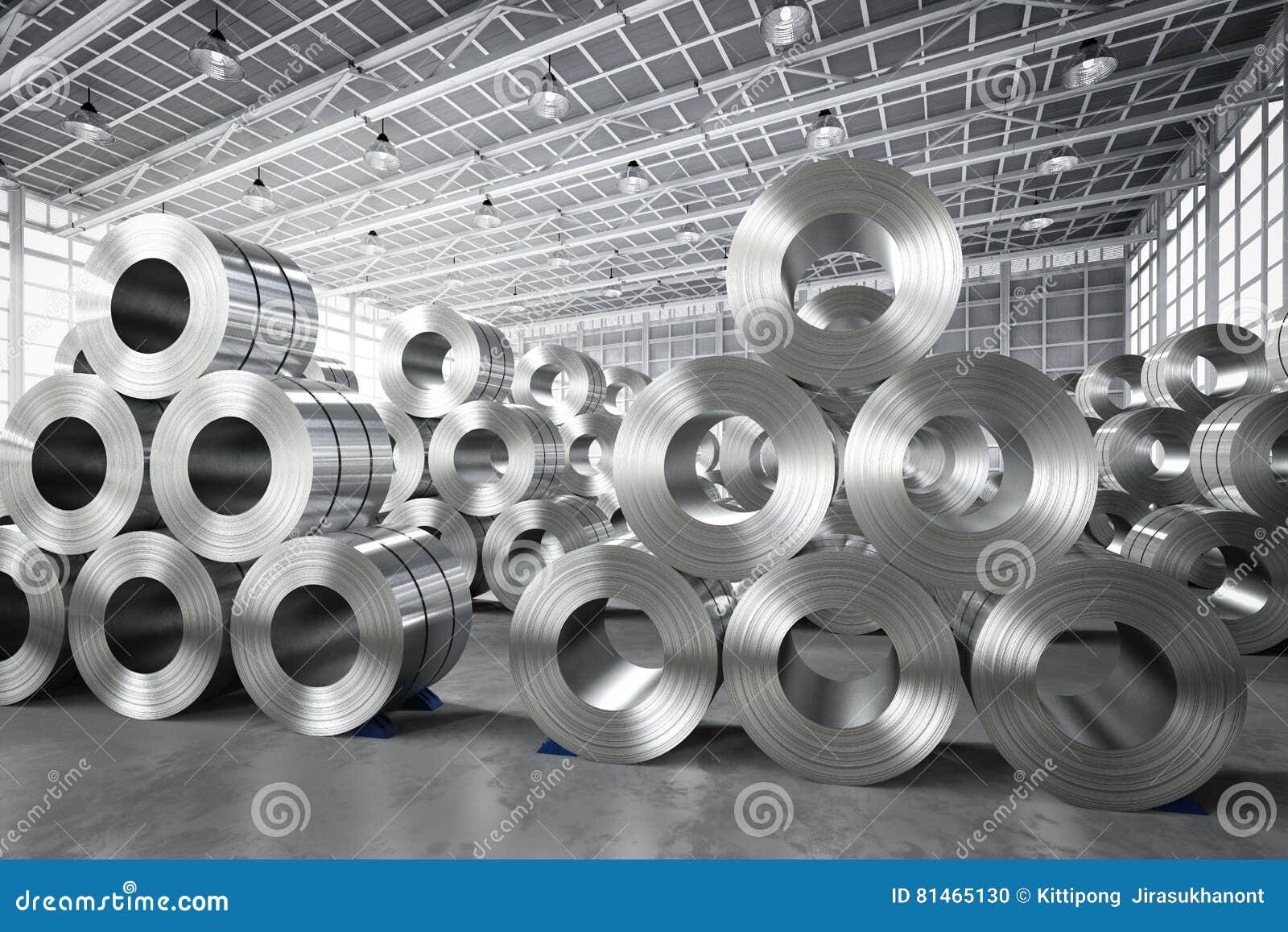 Roll of Steel Sheet in Factory Stock Illustration - Illustration of ...