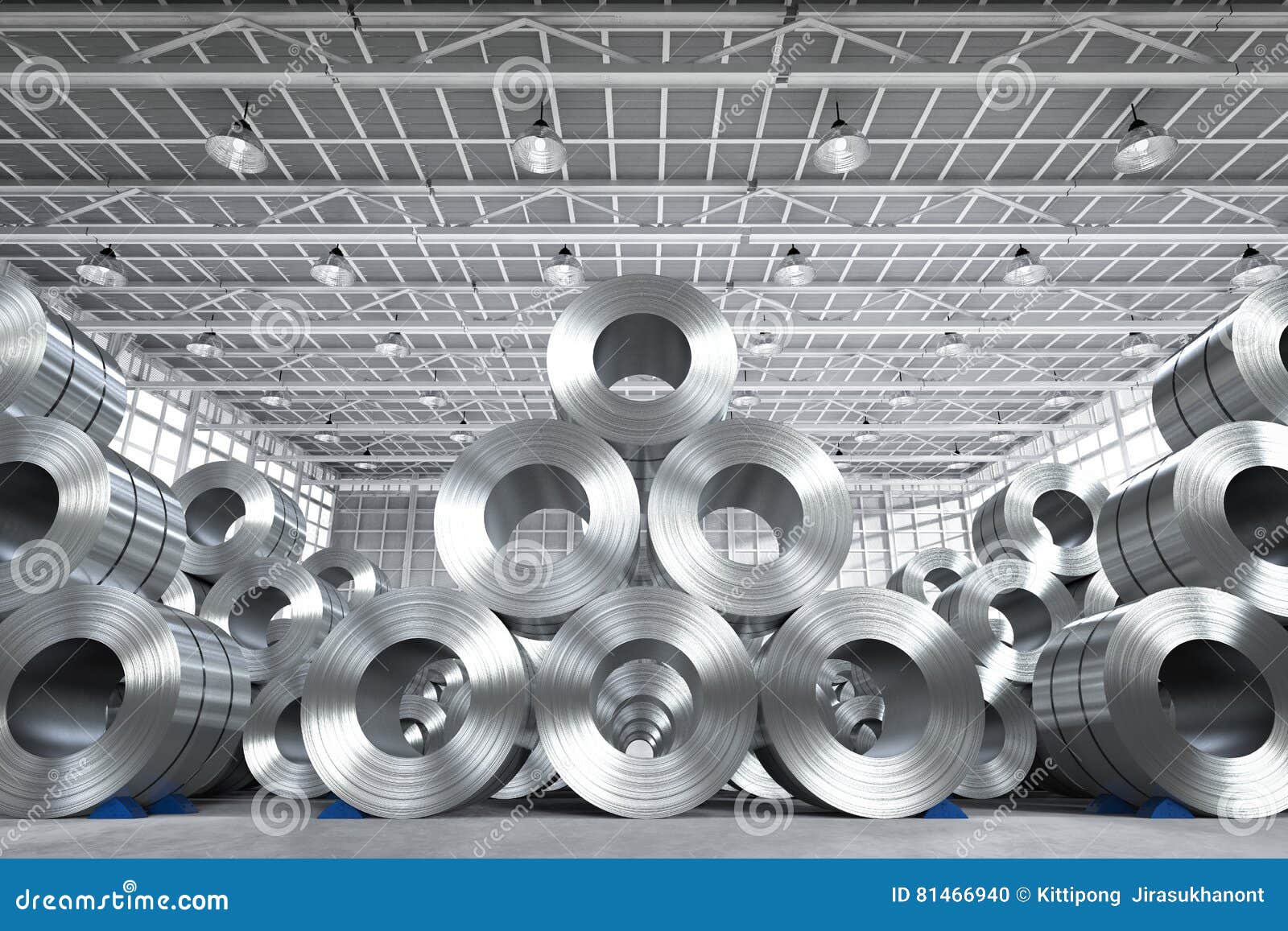 Roll of Steel Sheet in Factory Stock Illustration - Illustration of ...